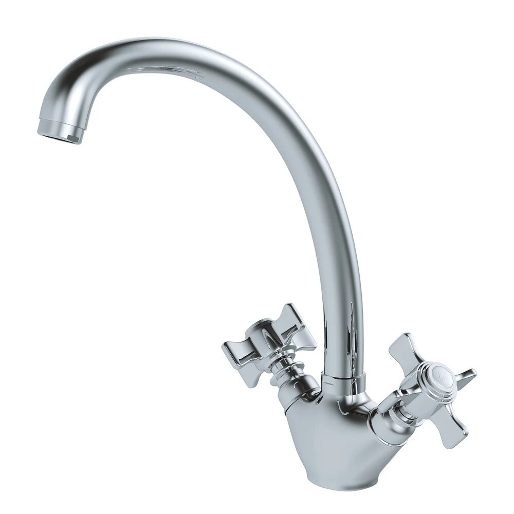 Смеситель для кухни 1/2 керамический MIXLINE ML30-031 "Classic" низкий излив