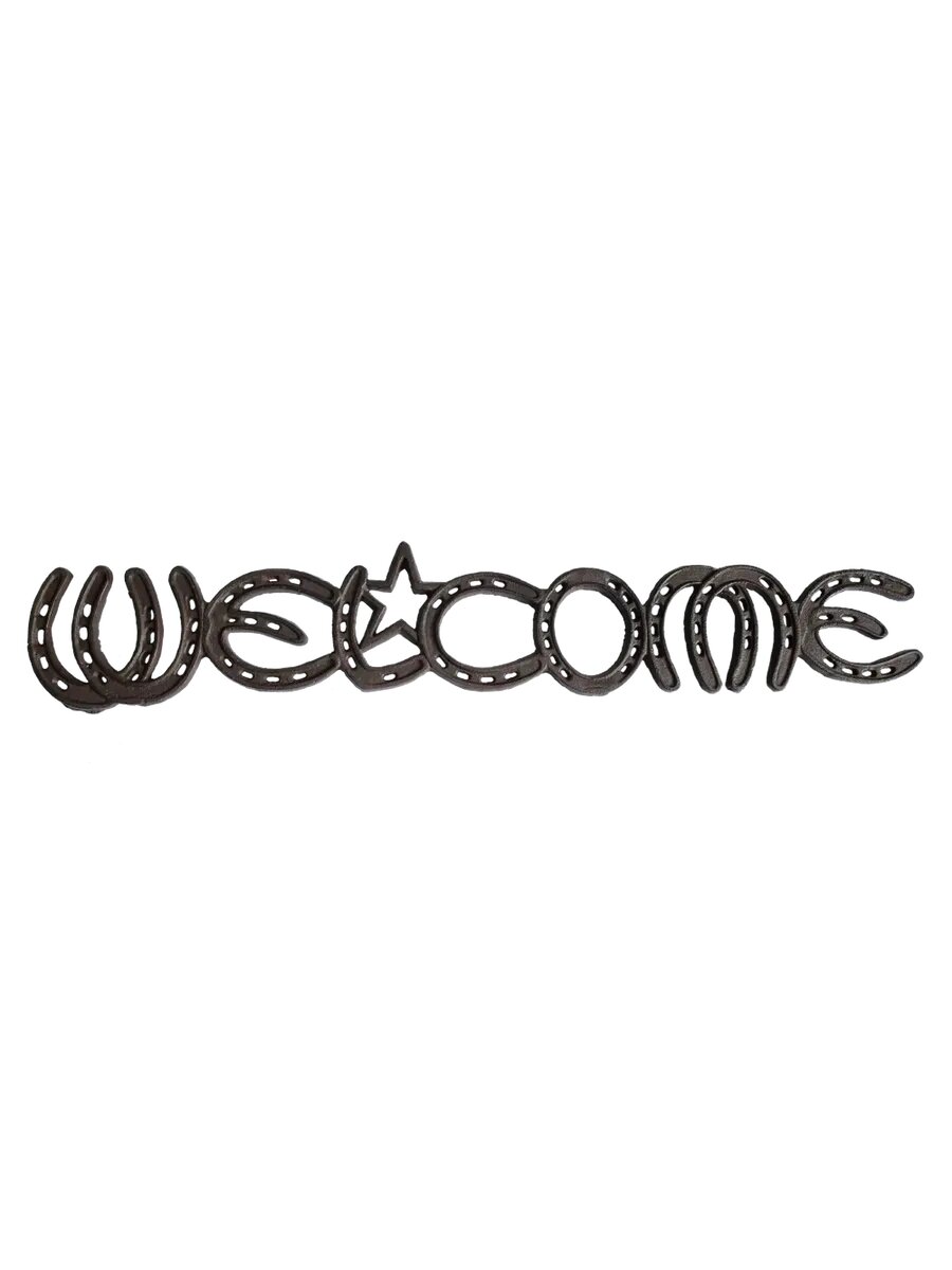 Табличка Welcome, дверная, чугун, 60 см