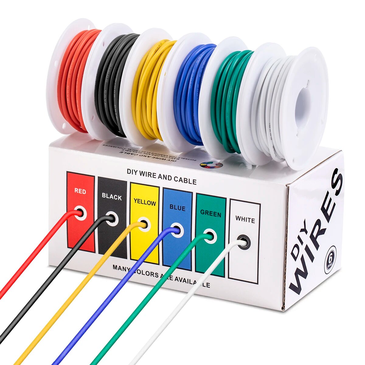 Гибкий провод Hook Up 16AWG, 24m, 6 цветов