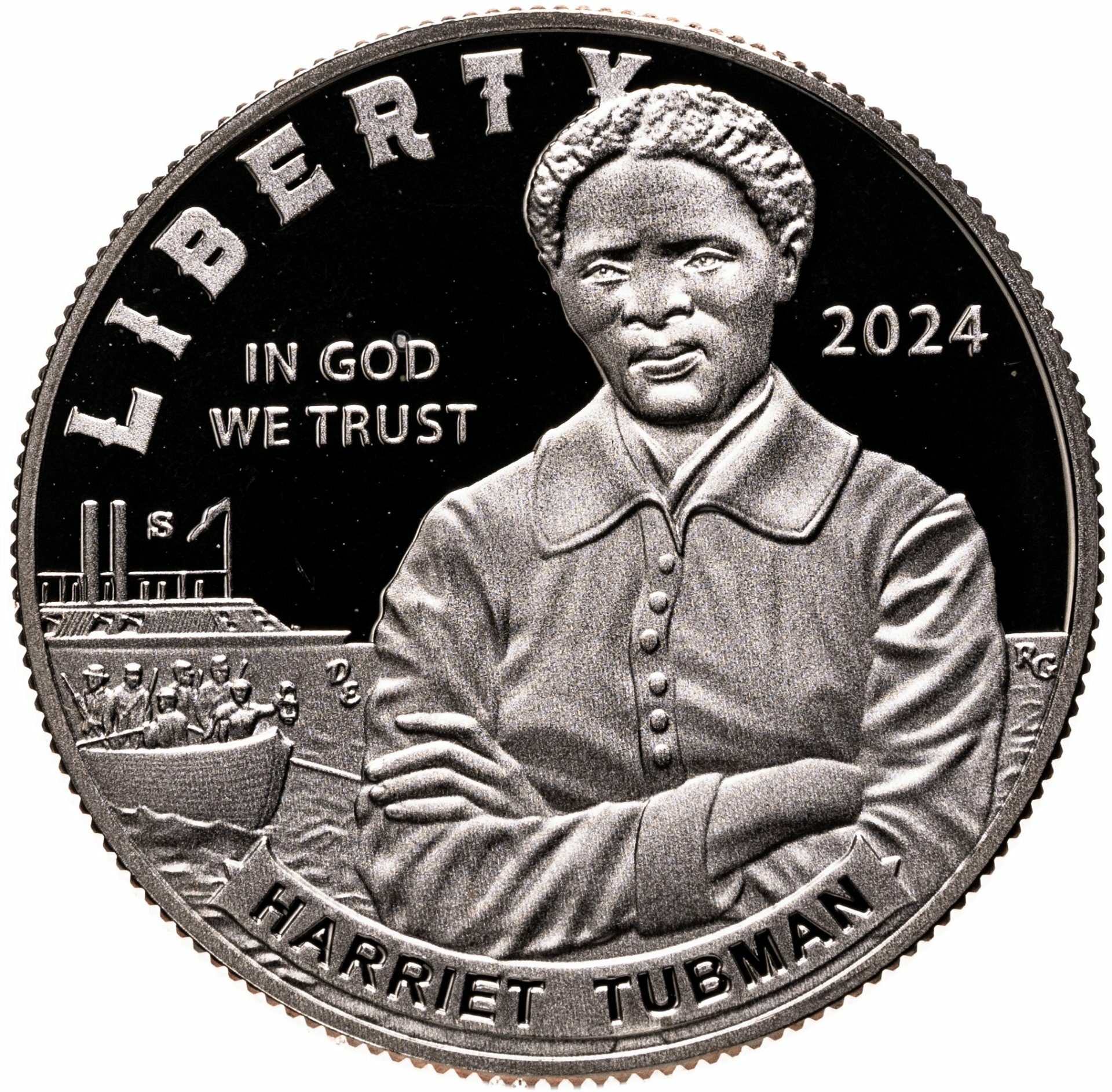 США 50 центов 1/2 доллара, half dollar 2024 "Гарриет Табмен", Мельхиор медь-никель, в сохранности Proof