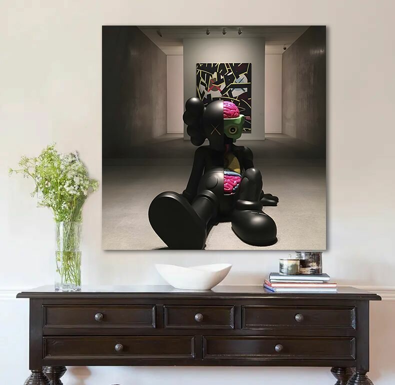 Картина Kaws от ВсеКартины. Тут, на холсте, на подрамнике, дерево, 40x40 см