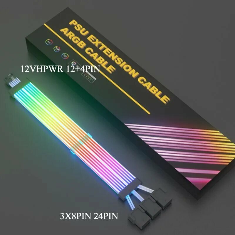 Удлинитель кабеля/ATX 12V 8-pin, 0.34 м, черный