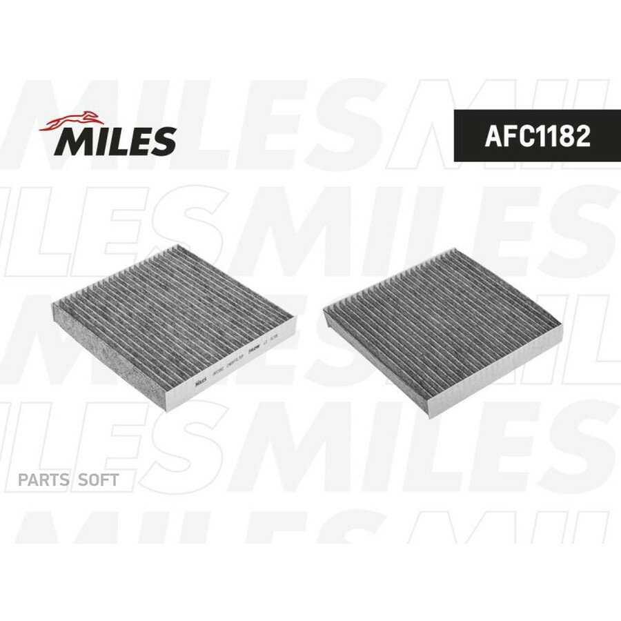 AFC1182 MILES Фильтр салона угольный MILES AFC1182 | цена за 1 шт