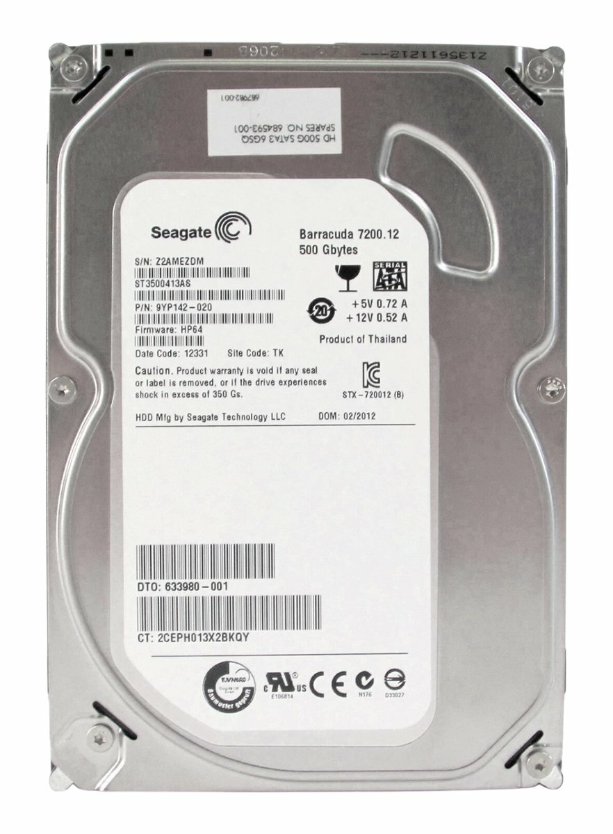 Жесткий диск HP 500Gb 7200 SATAIII 3.5" HDD 9YP142-020