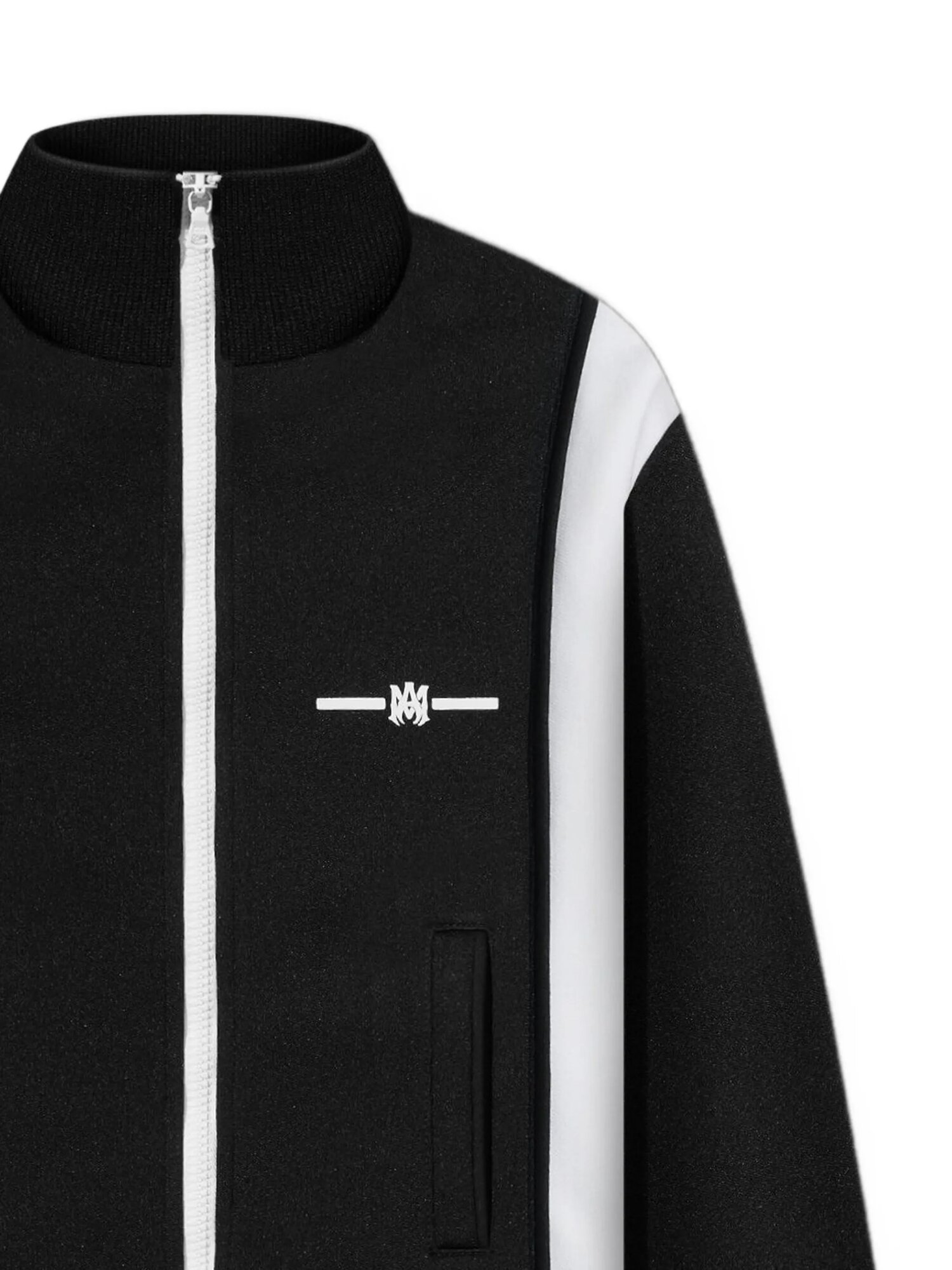 Куртка AMIRI Side-stripe track jacket, размер 10 лет, черный/серый металик — фото 1