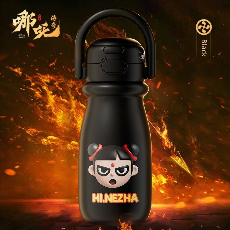 Мини-кружка Milk Cup с изолированием, нержавеющая сталь 316L, двойной носик, портативная ручка, 480 мл - дизайн 'Нэцзя