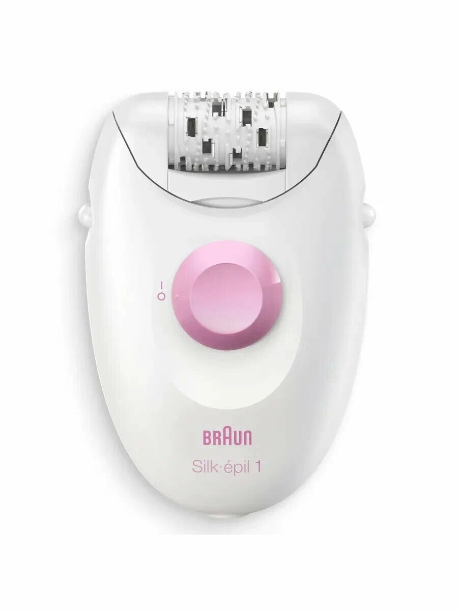 Эпилятор Braun S1 SE 1-010 белый/розовый сухая эпиляция, с насадкой для чувствительных зон
