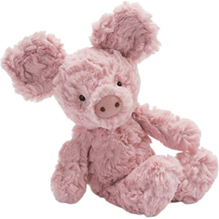 Плюшевая игрушка унисекс JELLYCAT Squiggles The Lucky Piglet, 23 см, Piglet