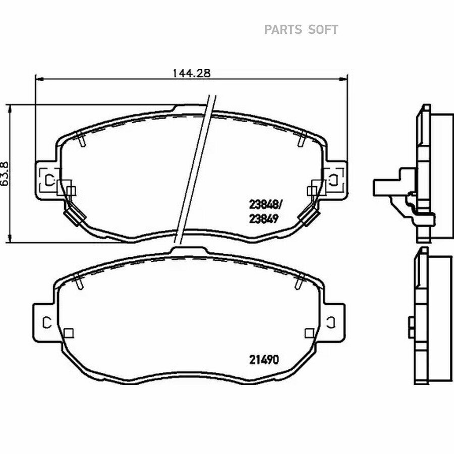 Колодки тормозные дисковые передн. GS (JZS147) GS Stufenheck (JZS147) GS Saloon (JZS147) GS (UZS161 от официального дистрибьютора, MINTEX, артикул MDB1708