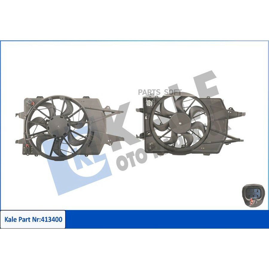 KALE 413400 Вентилятор радиатора в сборе FORD FOCUS ()