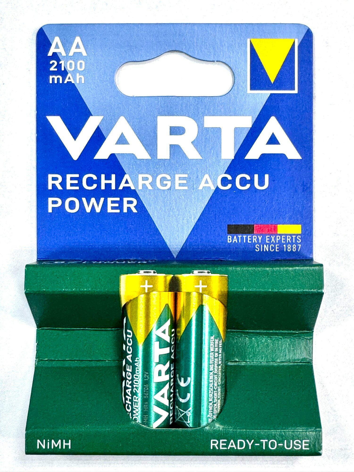 Аккумулятор VARTA Recharge Accu Power AA 2100mAh BL2 (2 шт. в блистере) 56706101402