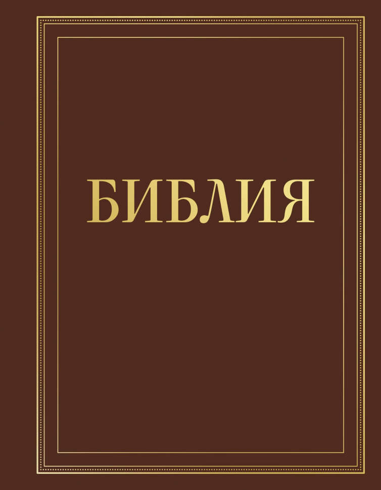 Библия в русском синодальном переводе с полями для записей. Коричневая