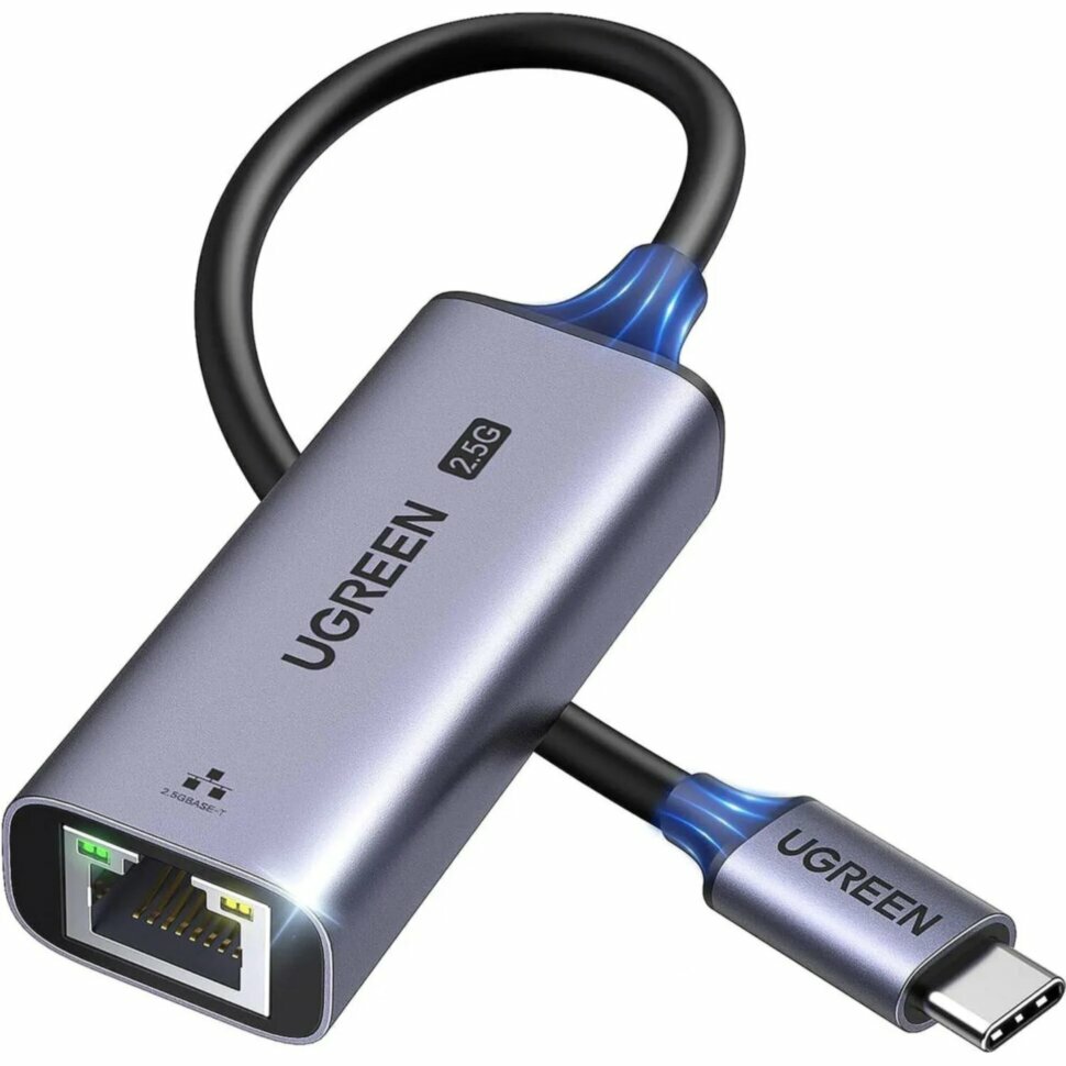 Сетевой адаптер UGREEN CM648 (25052) USB-C 3.1 to RJ45 2.5G серый, 2162588