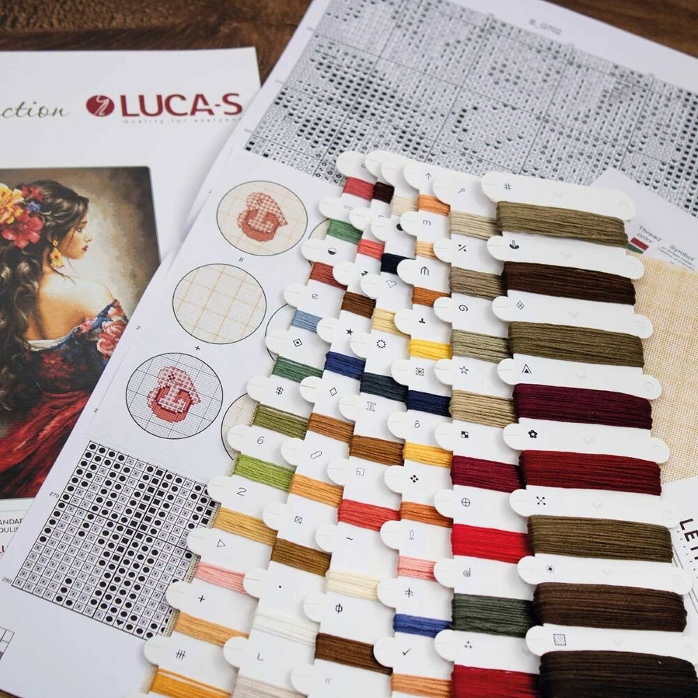 Вышивка Полная, "Испанская девушка" 25 Luca-S (Молдова) арт. G702 — фото 1