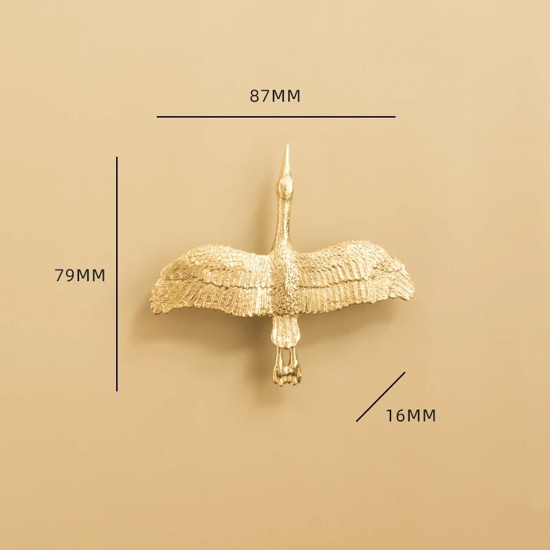 Ручка для шкафа золотистая латунная C-3889-L