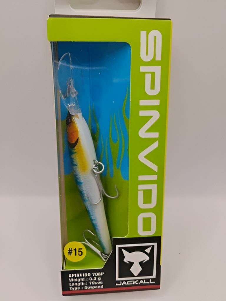 Воблер минноу Jackall Spinvido 70SP: 70мм, 5.2г, заглубление 0-1.2м, нейтральный воблер-минноу