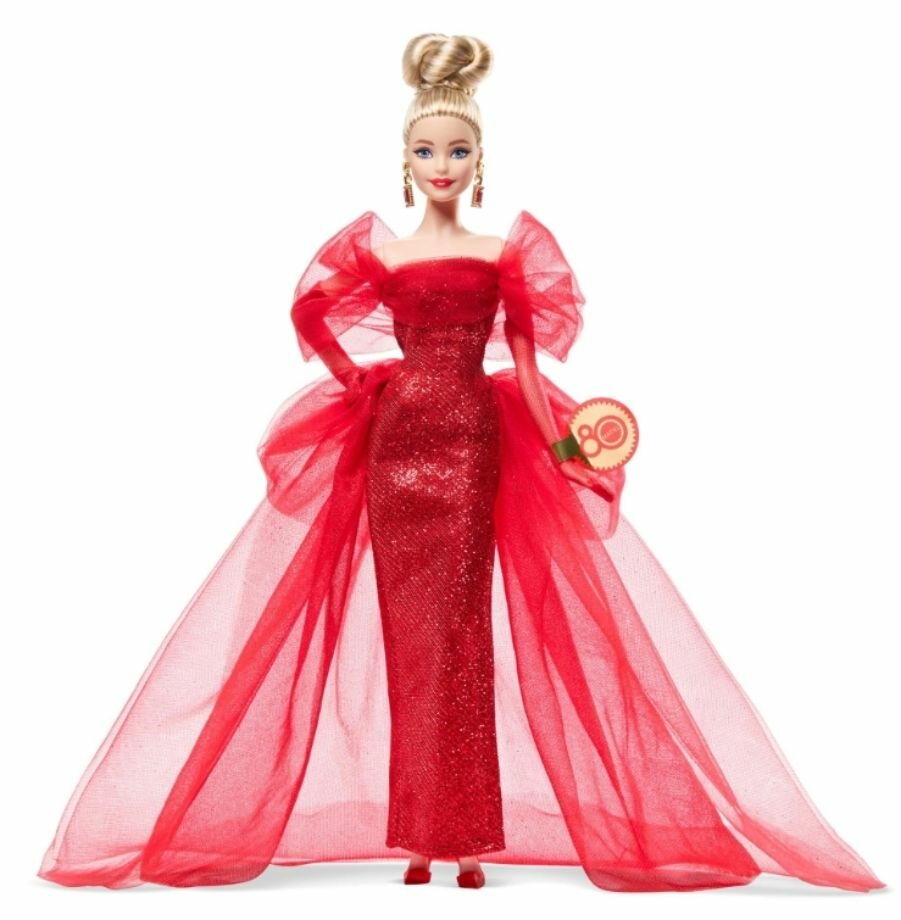 Кукла Barbie Mattel 80th Anniversary коллекционная Black Label JBJ18