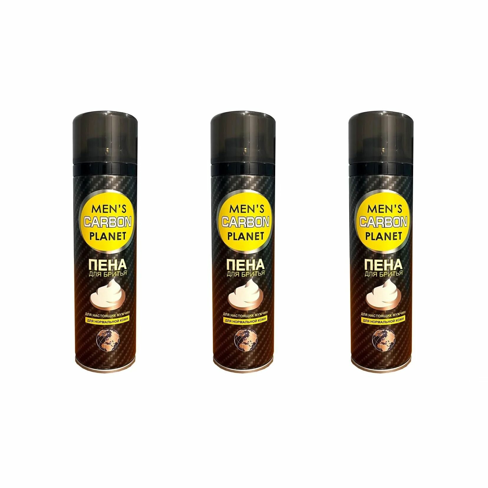 FESTIVA Пена для бритья Carbon для нормальной кожи, 200 мл, 3 шт