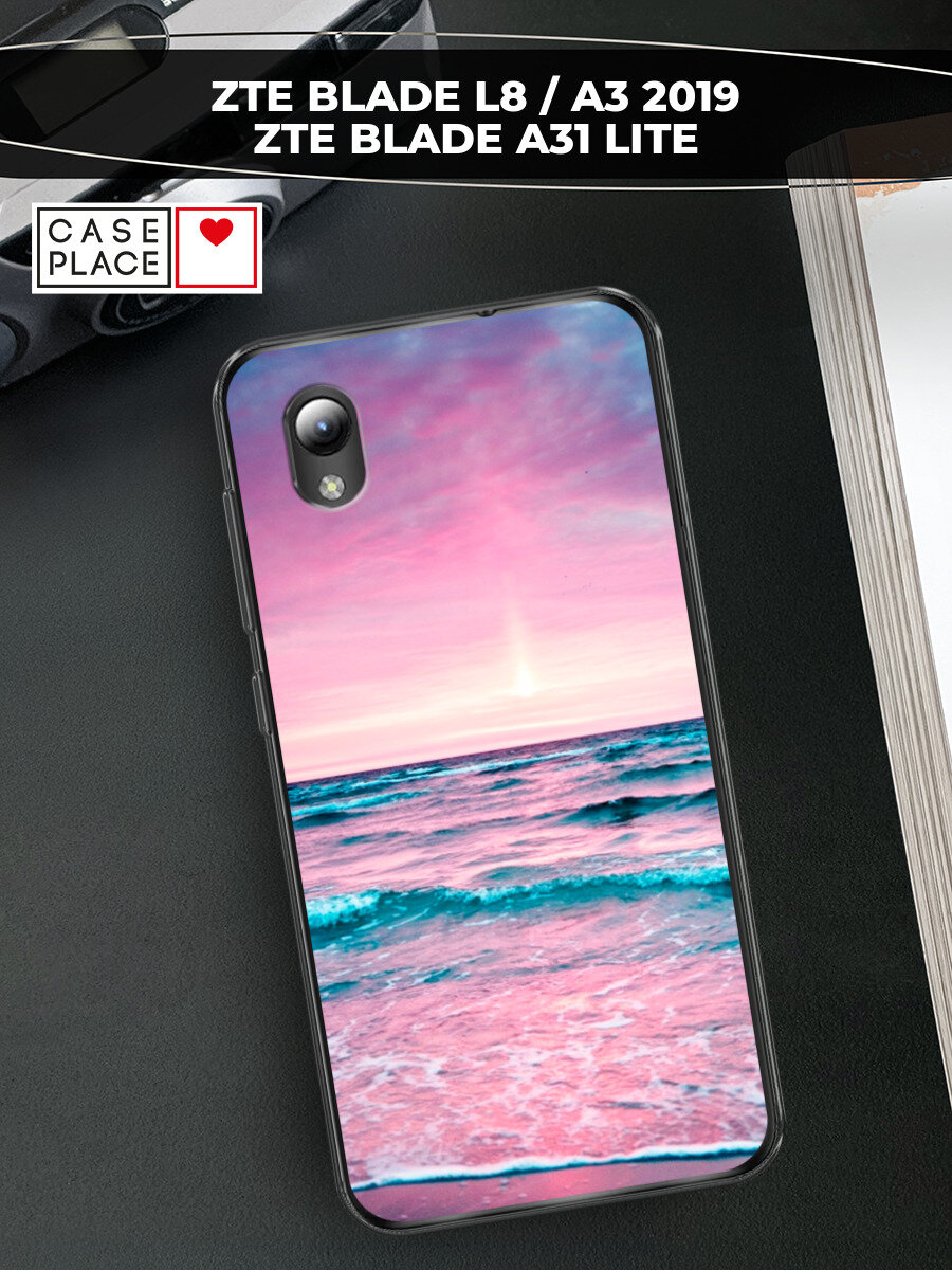 Чехол на ZTE Blade L8 / ЗТЕ Блейд L8 с принтом Розовое море