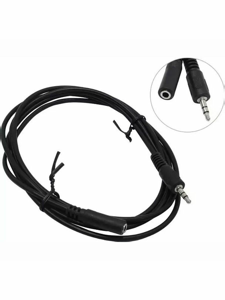 VCOM VAV7179-1.8M Кабель удлинительный Jack3.5-M -- Jack3.5-F 1.8м
