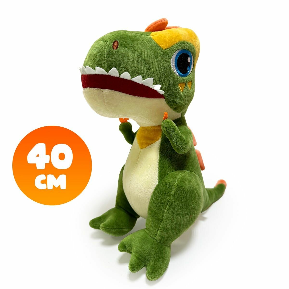 Мягкая игрушка Динозавр / дракон зеленый 40см