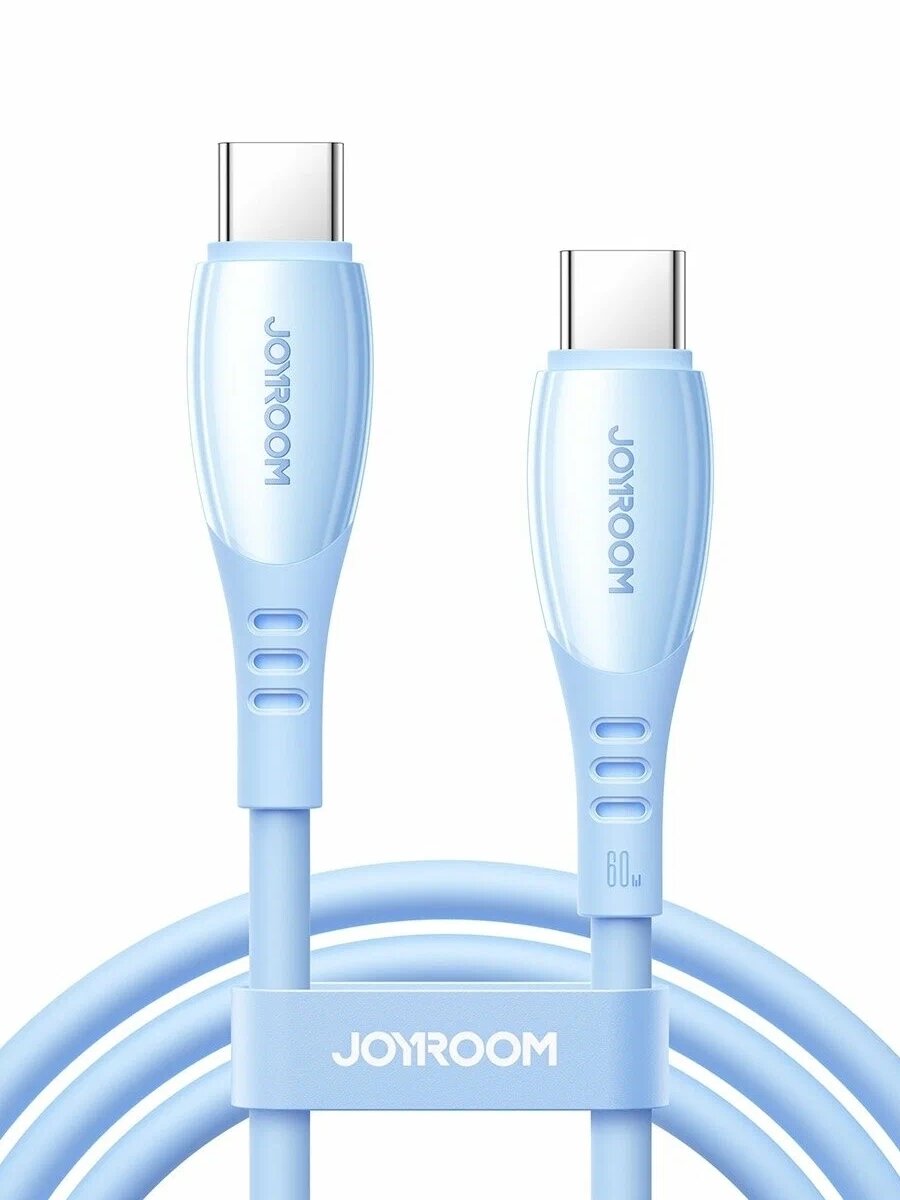 Кабель для зарядки и передачи данных Joyroom S-A59 USB-C to USB-C 60Вт (голубой)