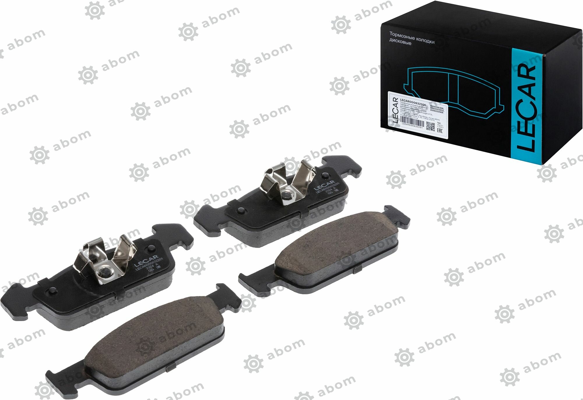 Тормозные колодки дисковые Передние сист. ATE Renault Logan II 12- LECAR LECAR000632201