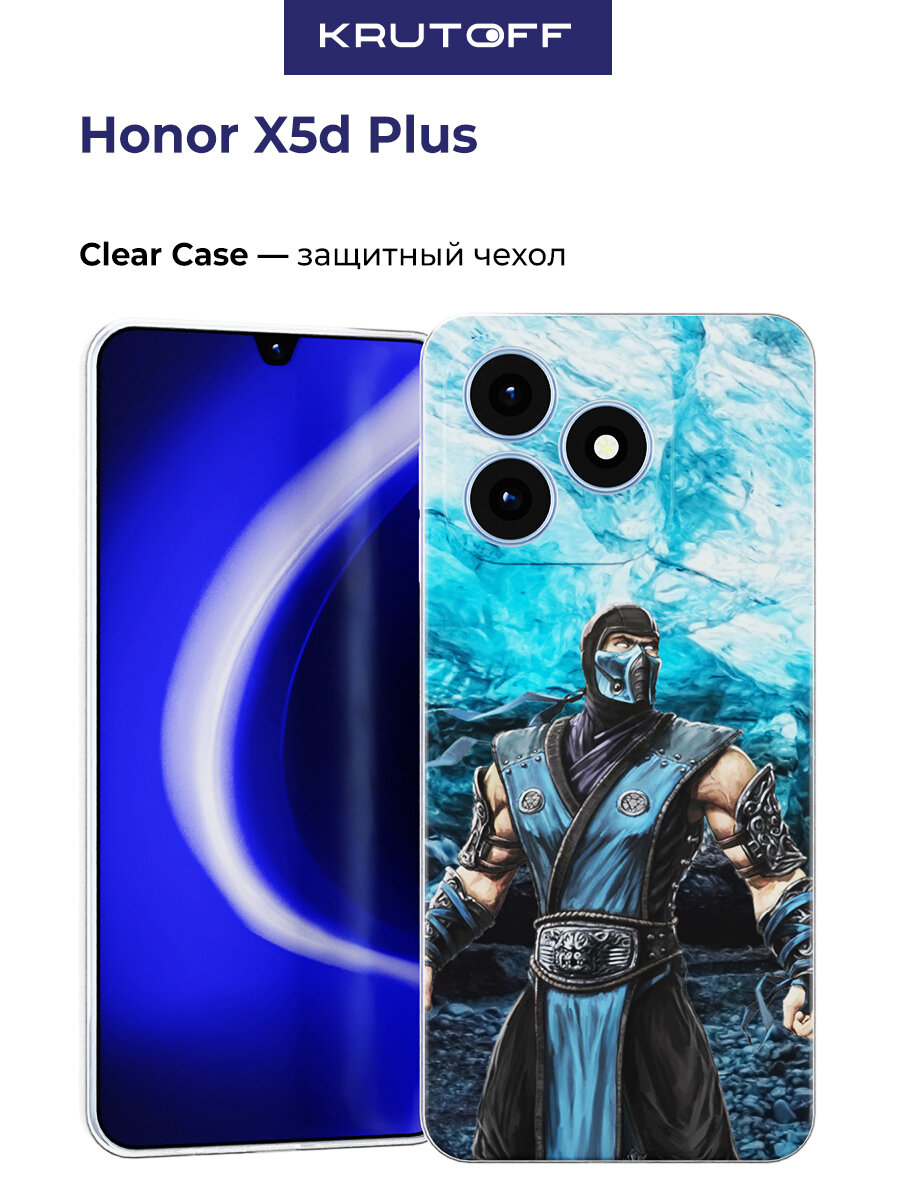 Чехол-накладка Krutoff Clear Case Мортал Комбат. Саб Зиро для Honor X5d Plus