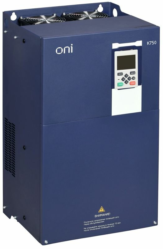 Преобразователь частоты K750 380В 3ф 90-110кВт 176-210А со встроен. тормозом ONI K750-33-90110TM