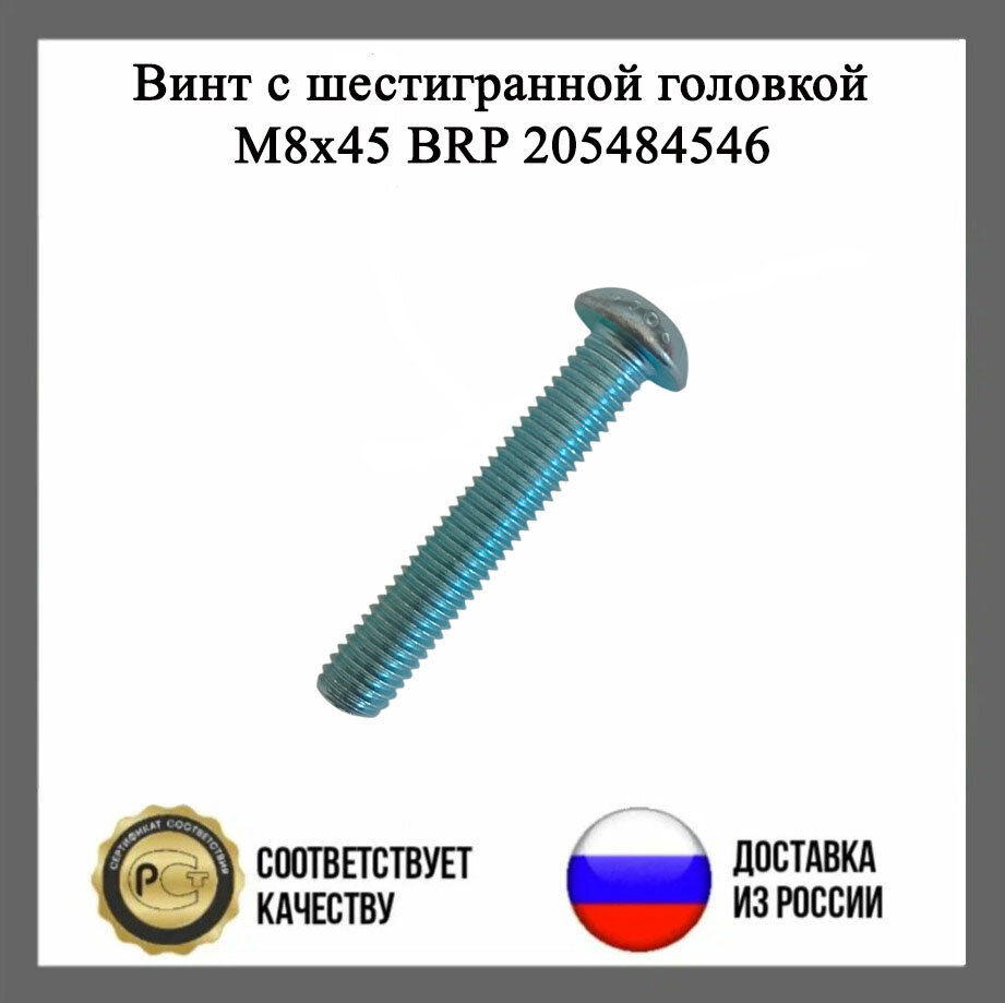 Винт с шестигранной головкой M8x45 BRP 205484546