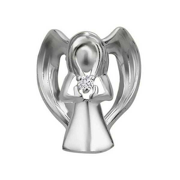 Подвеска, серебро, 925 проба, фианит