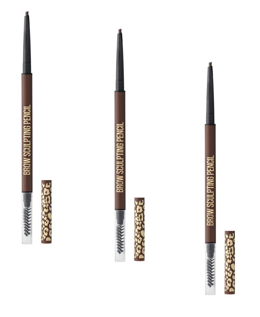 Автоматический карандаш Stellary для бровей / Brow sculpting pencil тон 04 3шт