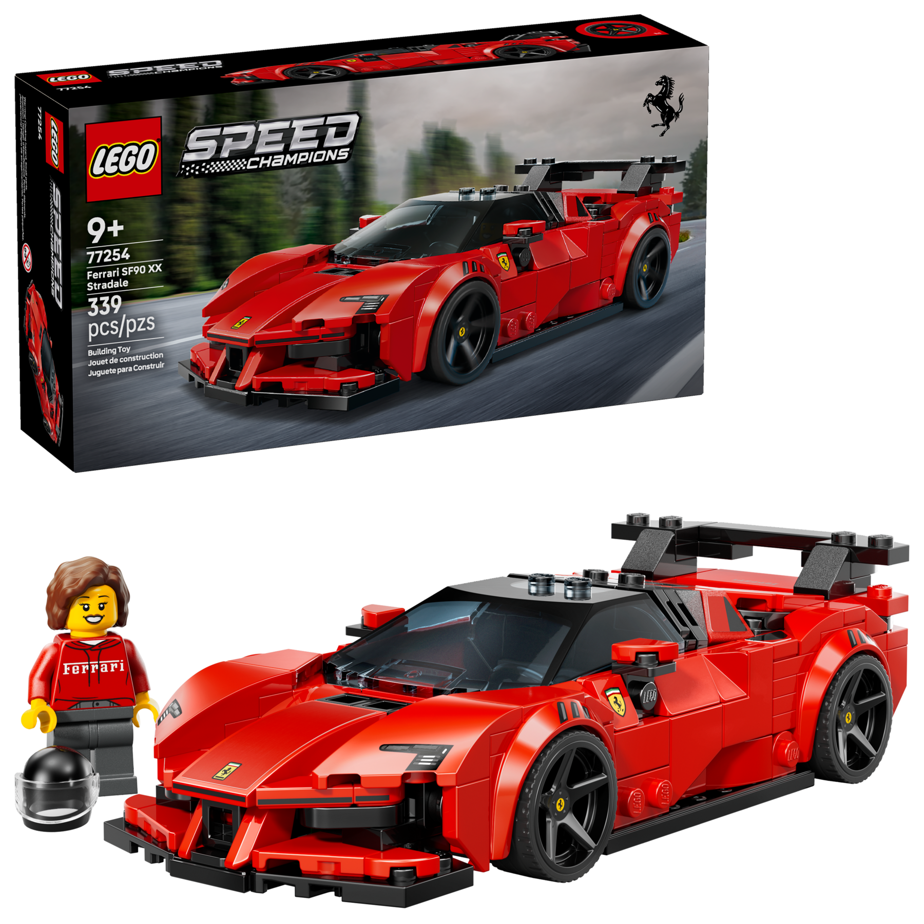Конструктор LEGO Speed Champions Ferrari SF90 XX Stradale 77254, 339 деталей, от 9 лет