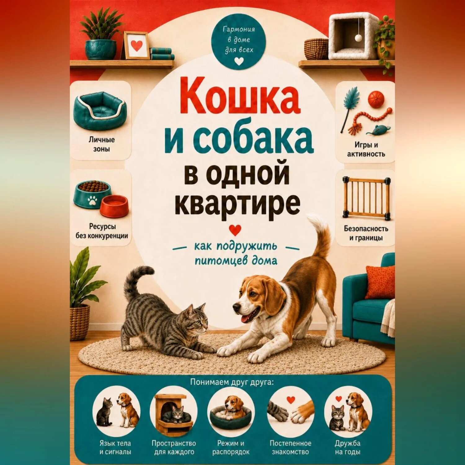Кошка и собака в одной квартире: как подружить питомцев дома [Аудиокнига]