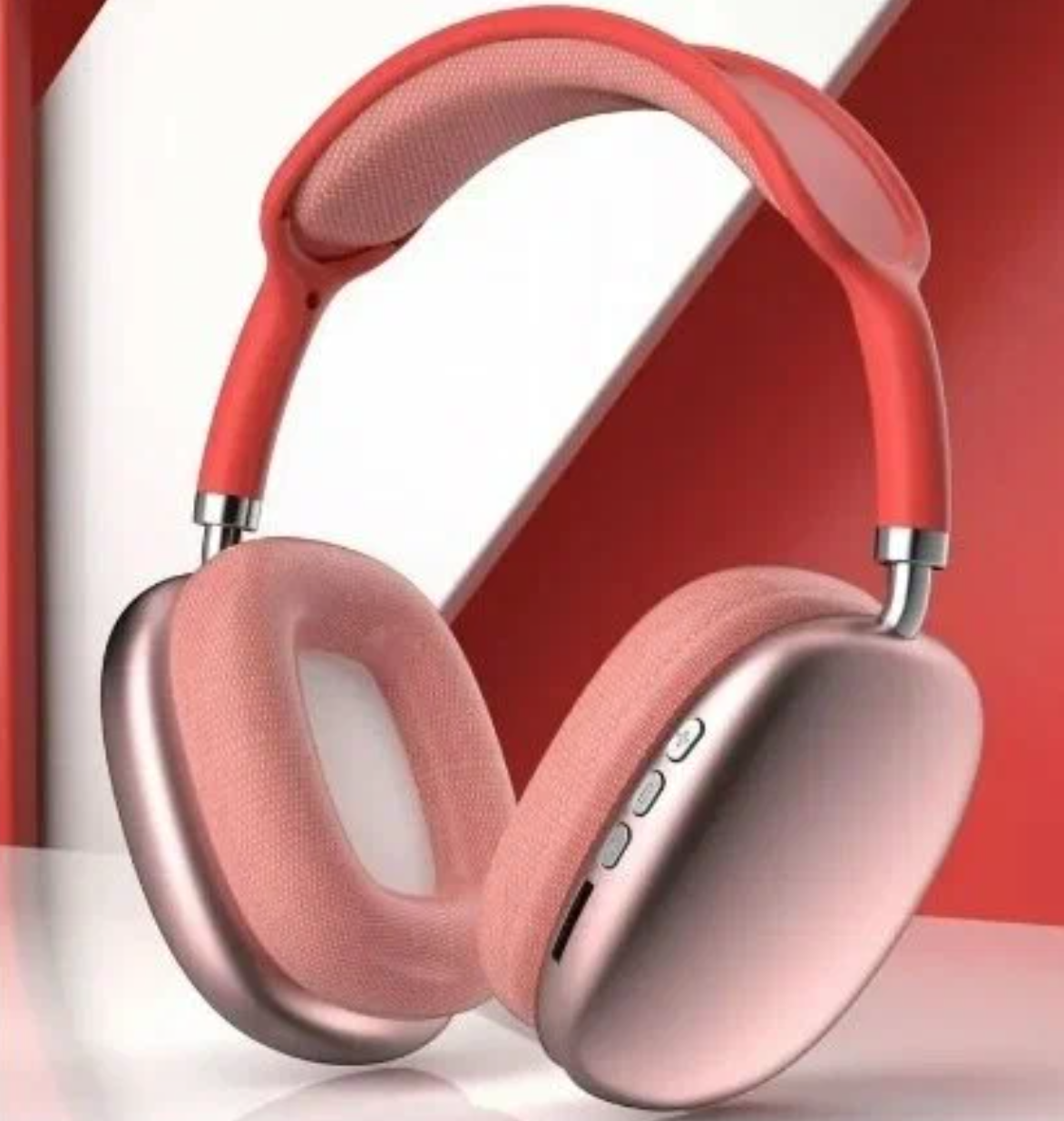 Наушники беспроводные P9 max с микрофоном, Bluetooth, Stereo, розовый