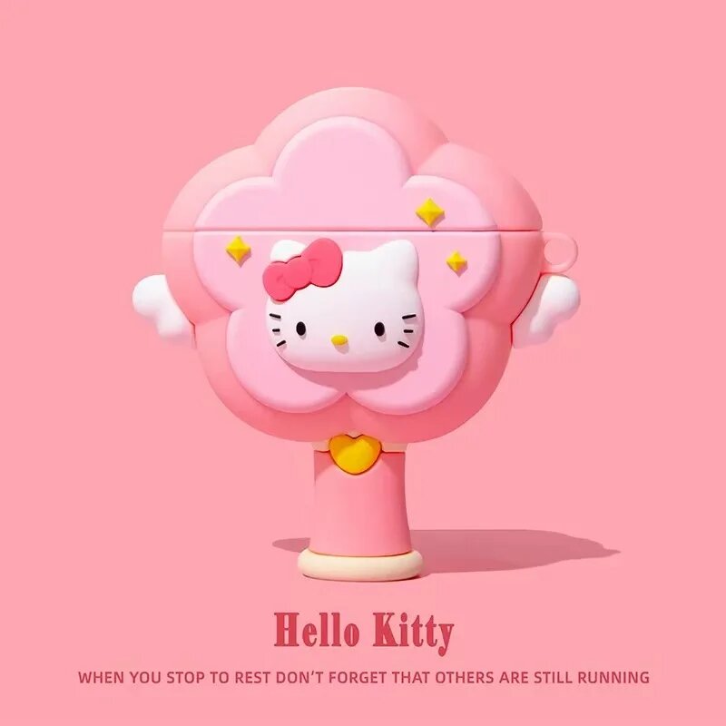 Силиконовый чехол Sanrio Hello Kitty для AirPods 4/3/2/1 Розовый, Airpods Pro 2, MFBKT
