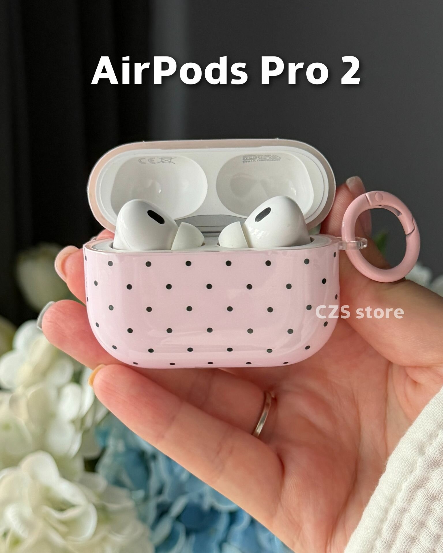 Чехол для наушников AirPods Pro 2, пластиковый, розовый