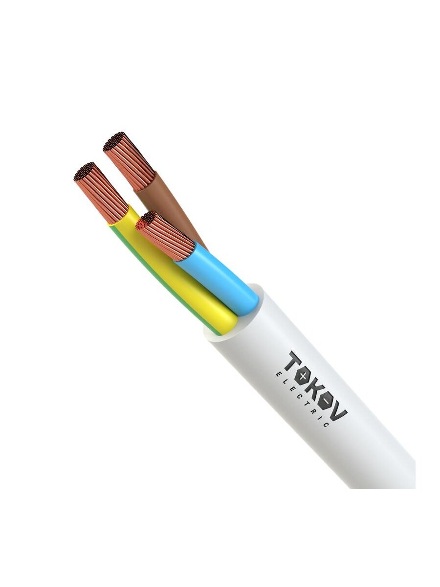 Провод TOKOV ELECTRIC ПВС 3х2.5(2х2.5+1х2.5) 380В Б (уп.100м) 1945523