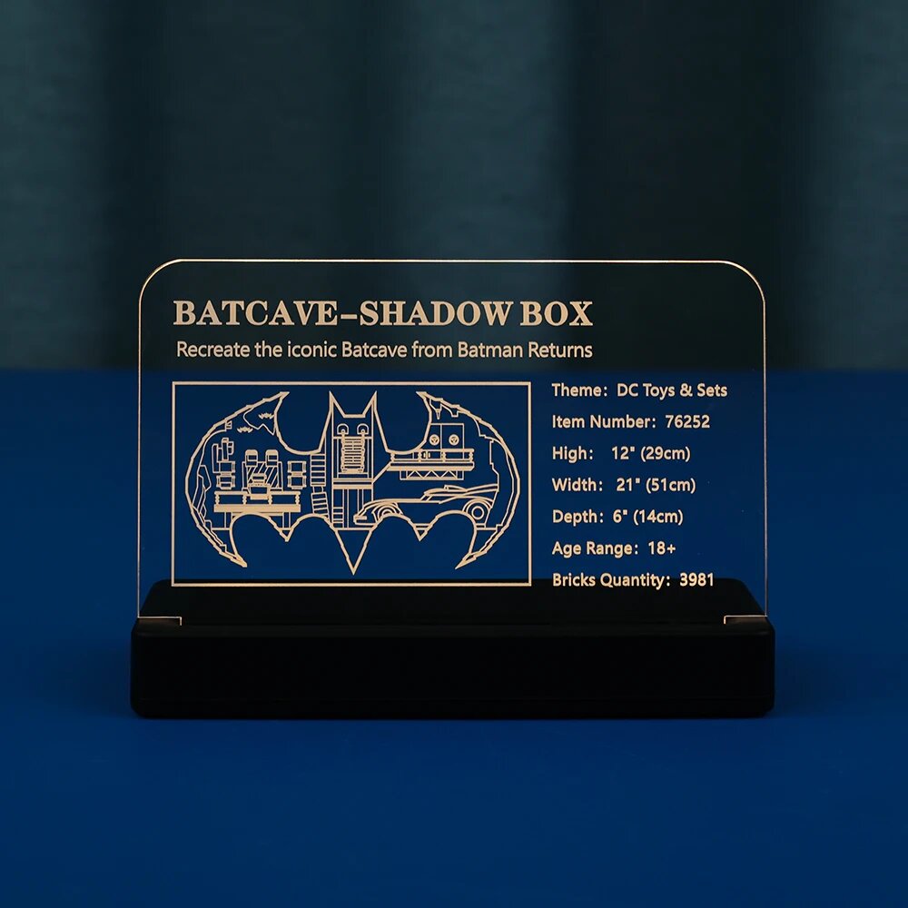 Наименование таблички для Lego Batcave Kyglaring