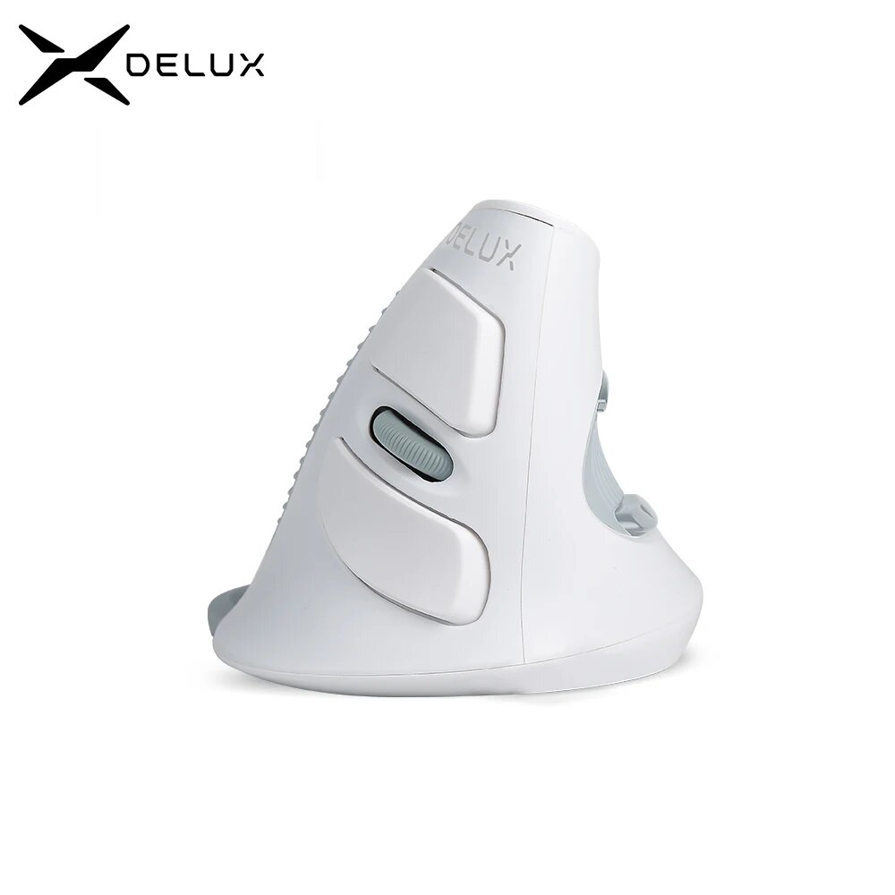 Вертикальная мышь Delux M618GX White