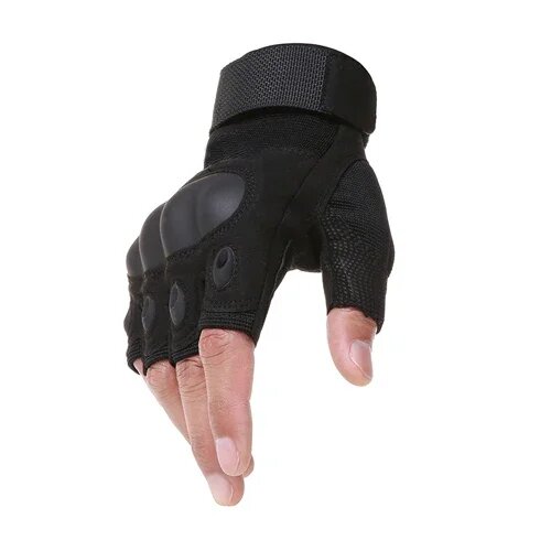 Мужские черные тактические полуперчатки XL