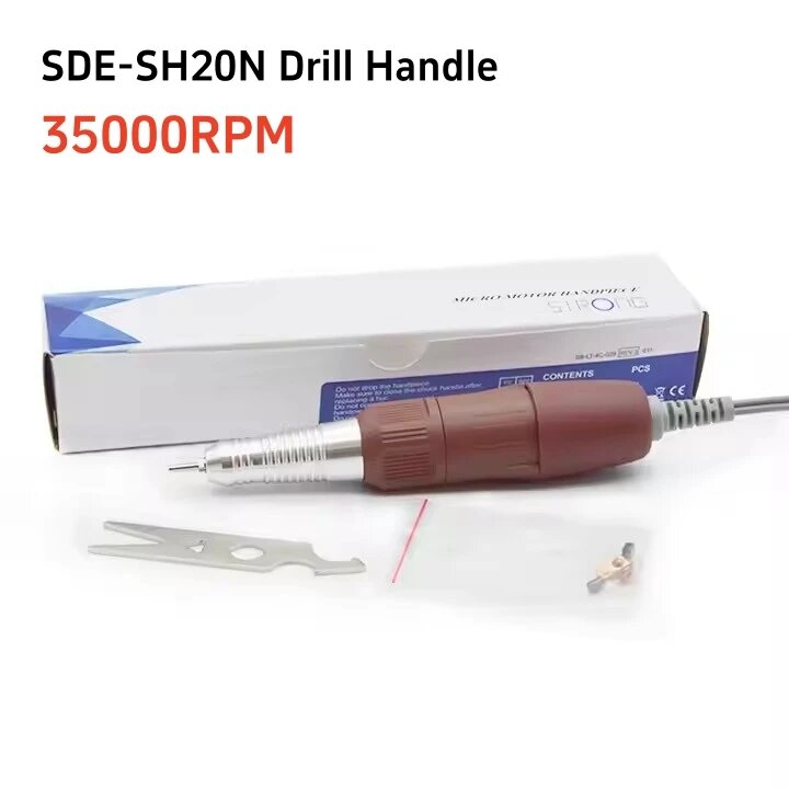 Электрическая дрель для маникюра SDE-SH20N, 35000RPM, Red