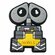 Подвеска робот Wall-E, серый, charms2