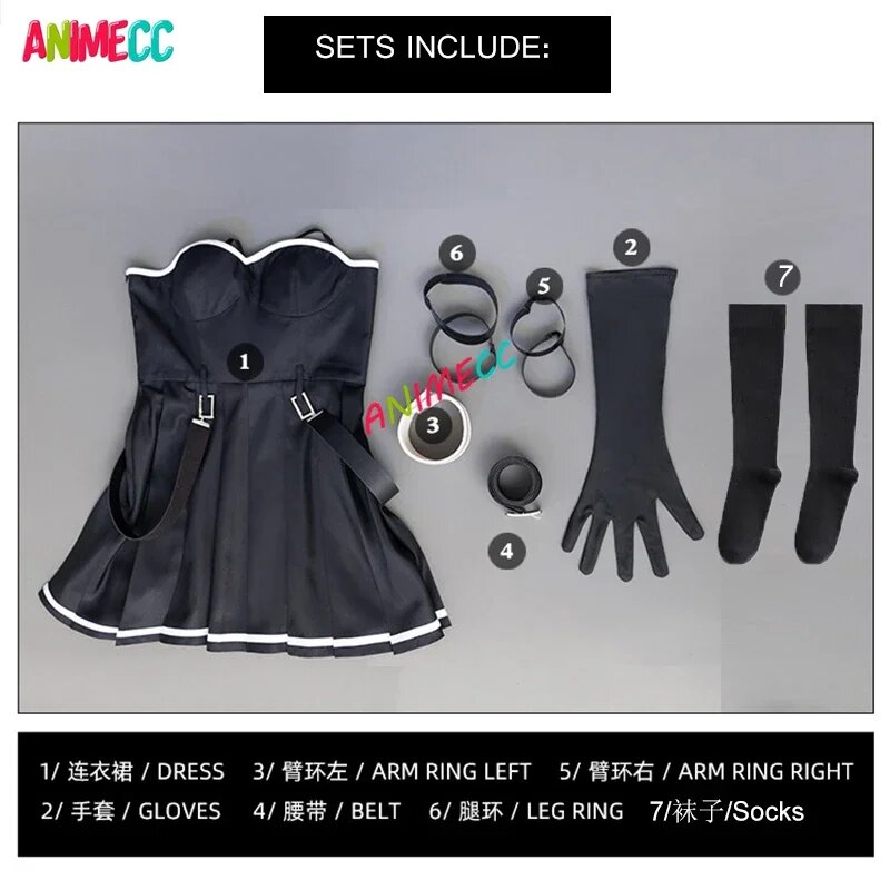 ANIMECC Косплей костюм Frieren Beyond Journey's End Черный, M, Ubel costume