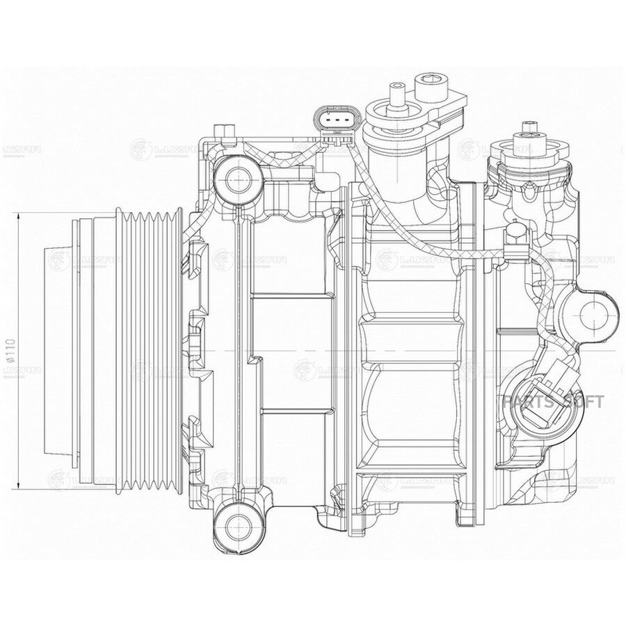 LUZAR LCAC 1547 Компрессор кондиц. для а/м Mercedes-Benz V (W447) (14-) (LCAC 1547)