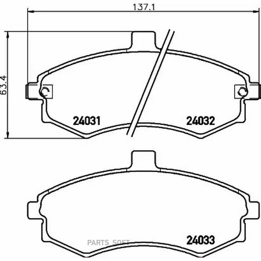 MINTEX MDB2542 Колодки тормозные дисковые передн. AVANTE (XD) AVANTE Stufenheck (XD) ELANTRA Saloon (XD) ELANTRA St