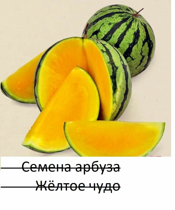 Арбуз Жёлтое чудо семена 5 штук