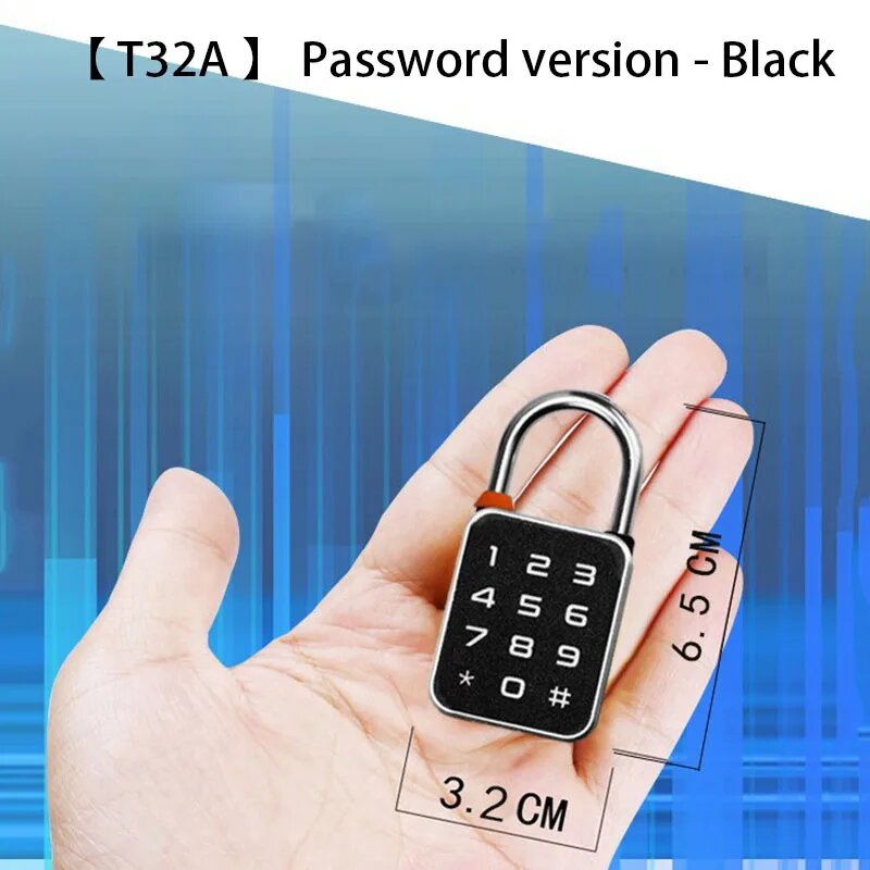 Падлок кодовый черный T32A-Password