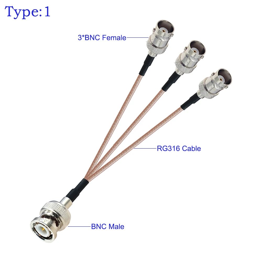 BEVOTOP RG-316 BNC кабель-разветвитель BNC на 3
