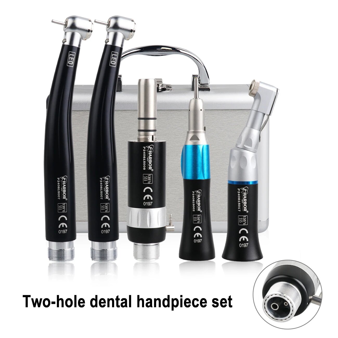 Стоматологический набор наконечников Harbor Dent 2 hole Black A Set